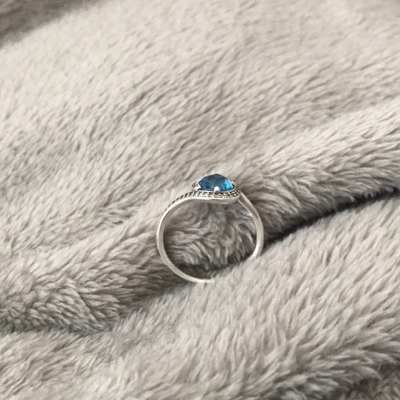 Pandora | Jewelry | Pandora Ring With Blue Stone | Poshmark